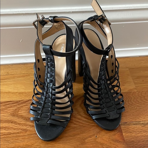 Express | Shoes | Express Black Elegant Heeled Sandals | Poshmark